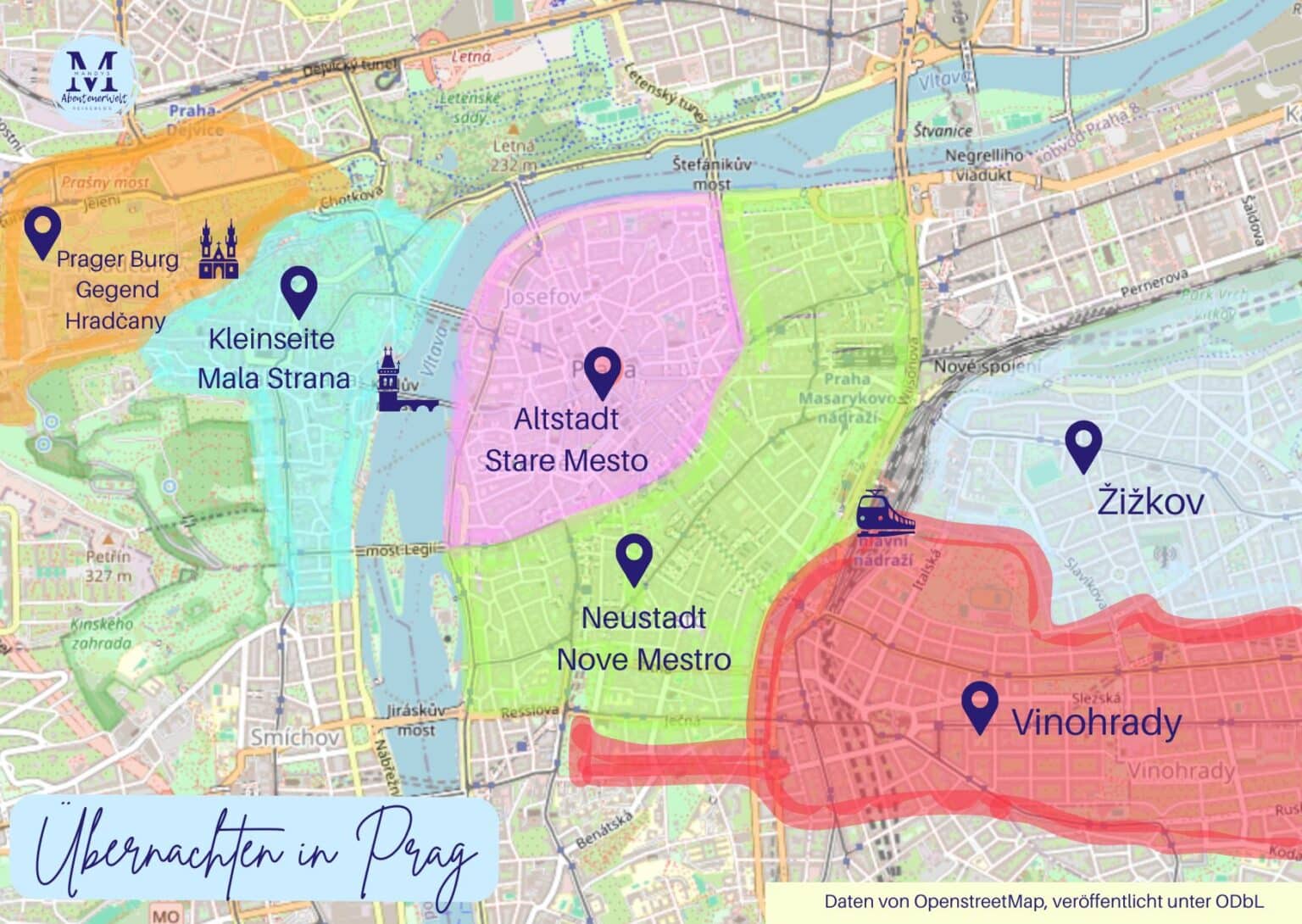 In Prag übernachten: Überblick der Viertel mit Hotel Tipps